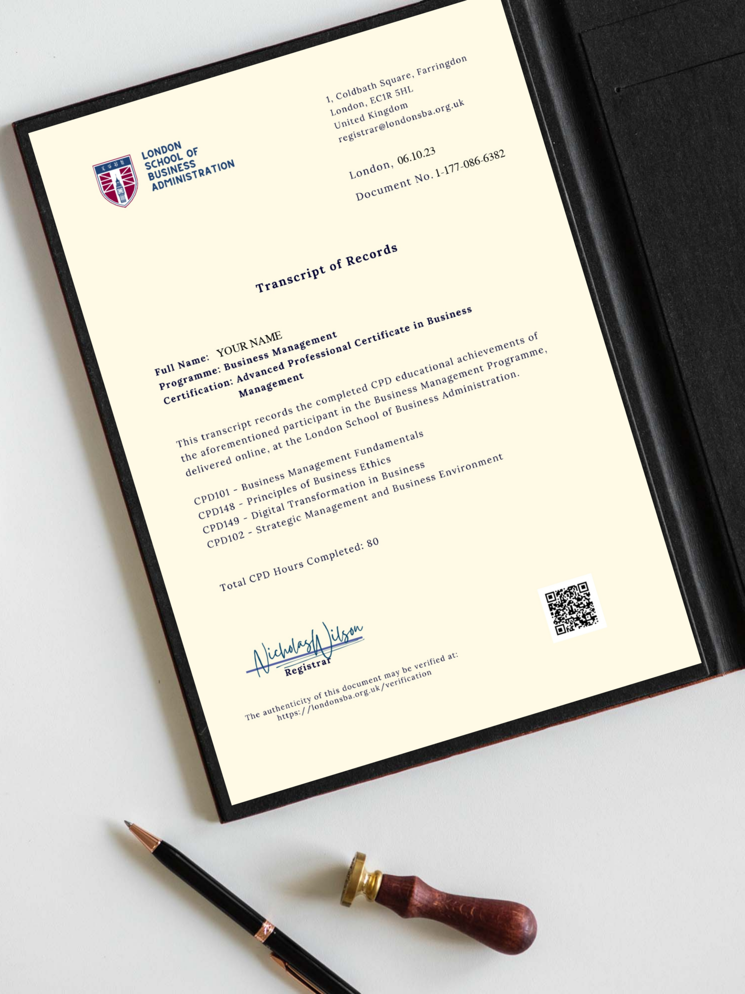Advanced Professional Certificate in Business Management - London ...