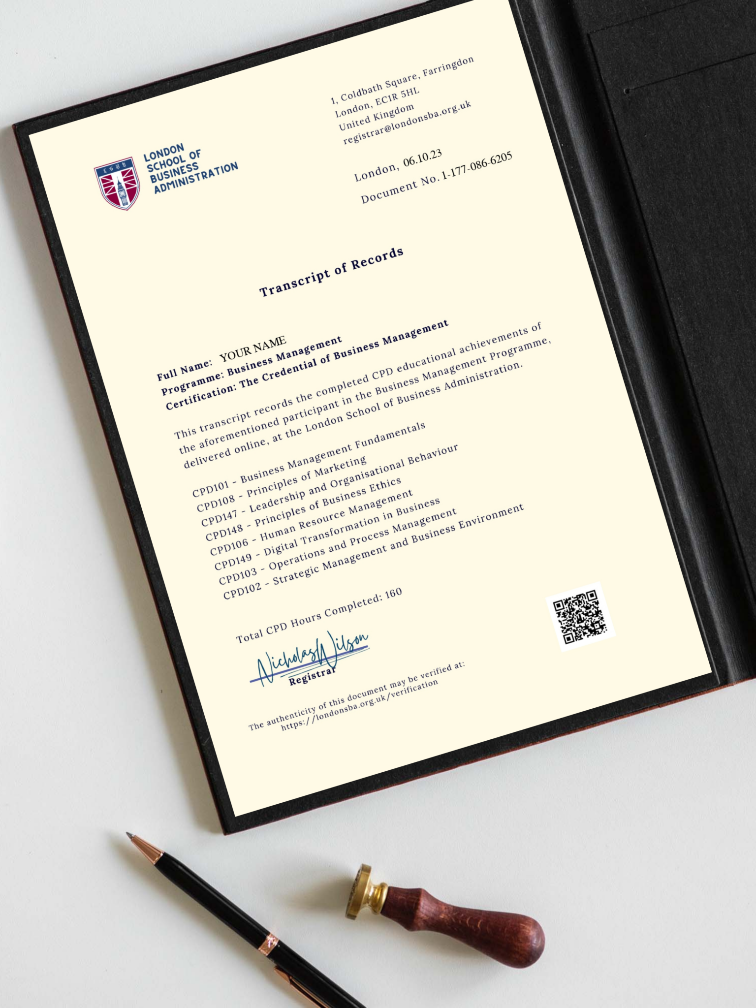 The Credential of Business Management - London School of Business ...